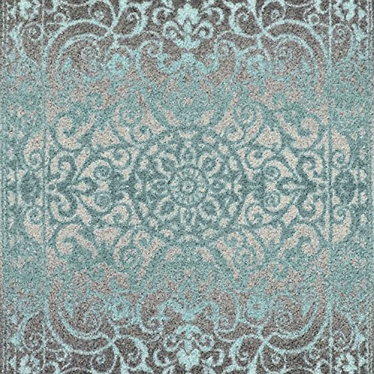 Maples Rugs Pelham Vintage Kitchen Rugs Non Skid Washable Accent Area Carpet [Made in USA], 1'8 x 2'10, Grey/Blue