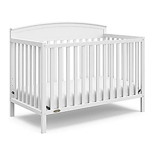 Graco Benton 5-in-1 Convertible Crib (White) – GREENGUARD Gold Certified, Converts from Baby Crib to Toddler Bed, Daybed and Full-Size Bed, Fits Standard Full-Size Crib Mattress