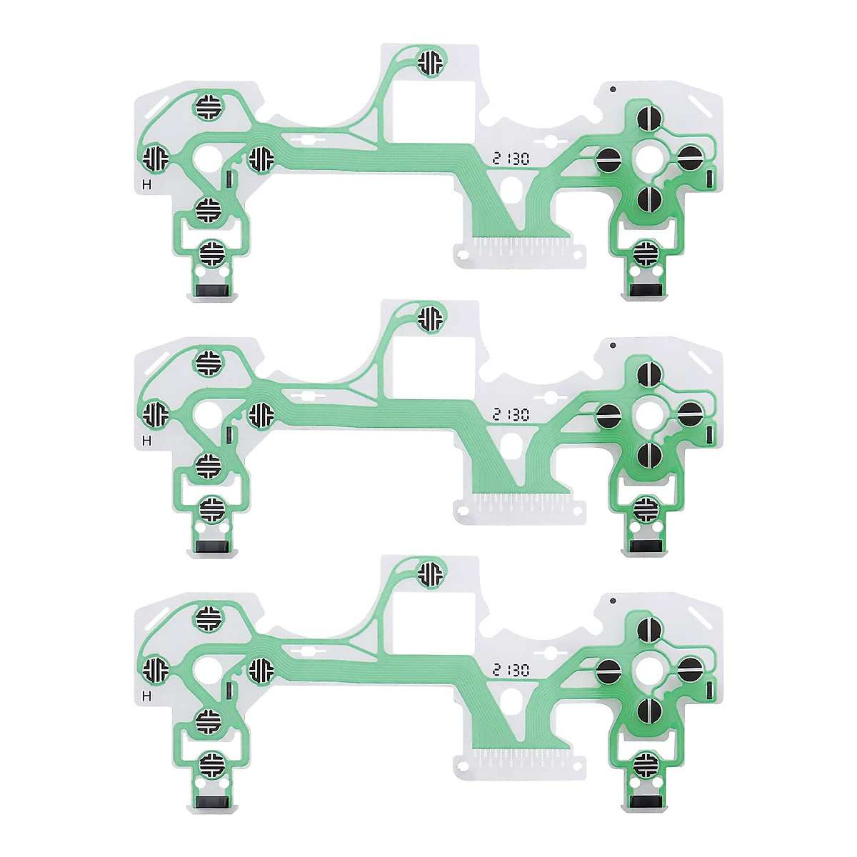 3pcs Conductive Film Replacement Handle Keypad Repair Pads Flexible Controller Membrane Conductive Film Compatible with PS4 Controller JD-M-050 JD-M-055