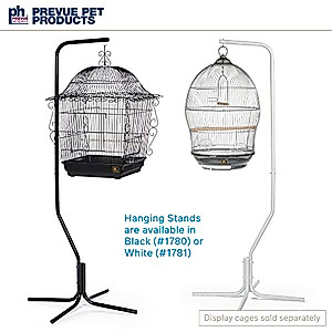 Prevue Pet Products Tubular Steel Hanging Bird Cage Stand 1781 White, 24-Inch by 24-Inch by 60-Inch