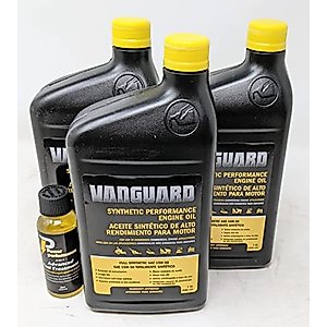 Briggs & Stratton 3-Pack 100169 15W-50 Quarts Full Synthetic Vanguard Engine Oil and Fuel Treatment