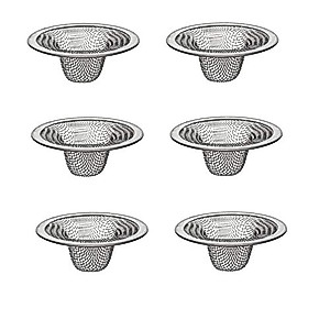 DANCO Bathroom Lavatory Mesh Strainer, Stainless Steel, 2-1/4 Inch, 6-Pack (88820)