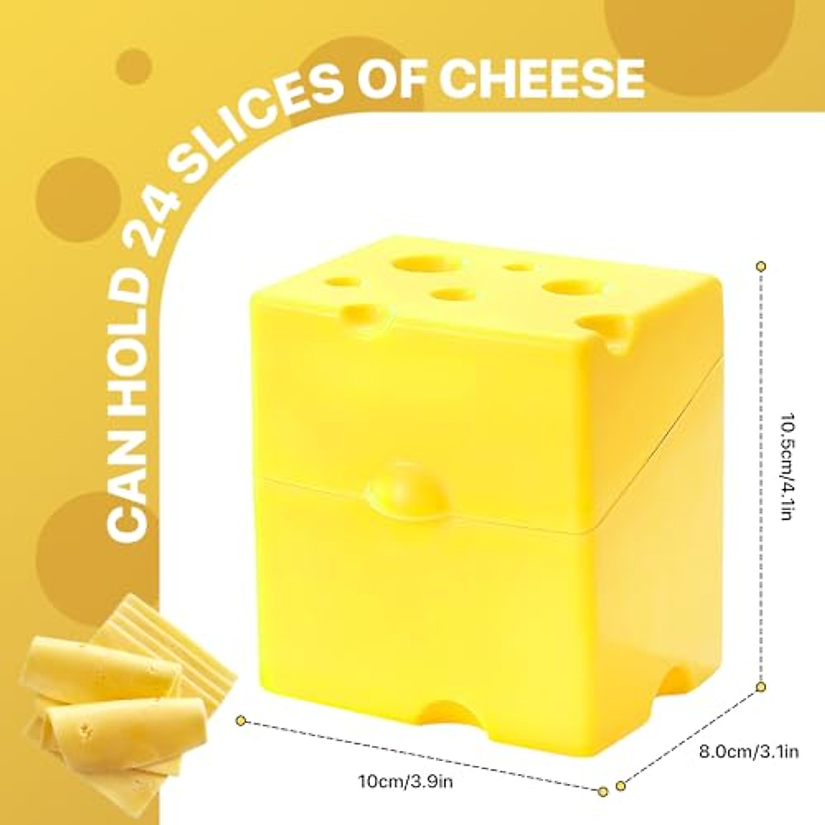 Sliced Cheese Container for Fridge,Plastic Slice Cheese Container with lid,Sliced Cheese Saver Keeper,Butter Block Cheese Slice Storage Box,Dishwasher-Safe,BPA Free – Keeps Cheese Fresh (1pc)