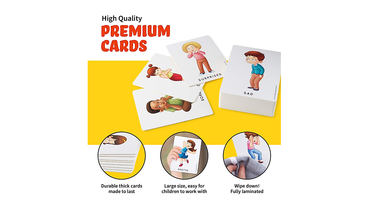 Feelings and Emotions Flash Cards for Kids | Social Skills & Therapy Games