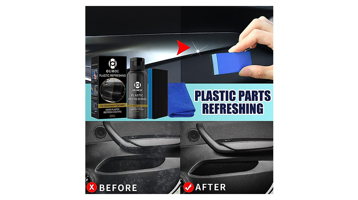 Premium Plastic Restorer Kit for Cars - UV & Long-Lasting Protection