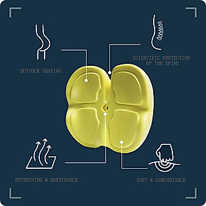 MUDE Seat Cushion,Chair Cushions,Cushion Lab,Seat Cushions for Office Chairs,Car Seat Cushion,Desk Chair Cushion,Wheelchair Cushions,Seat Cushion for Tailbone Pain Relief