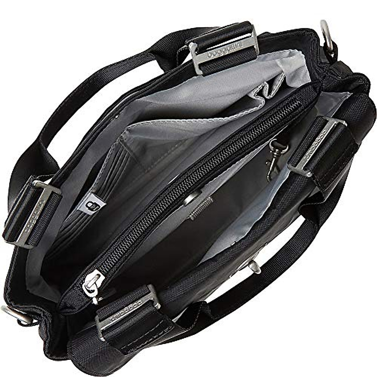 Baggallini International Antwerp Satchel, Sterling Shimmer