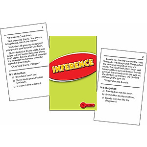 Edupress Reading Comprehension Practice Cards, Inference, Red Level (EP63063) Medium