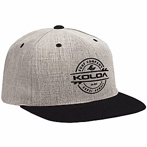 Joe's USA Koloa Surf Thruster Logo Solid Snap (Heather Grey Black with Black Embroidered Logo - One Size)