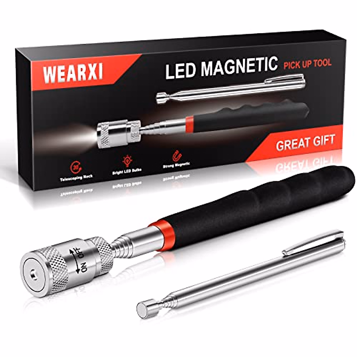 Gifts for Men, Magnetic Pickup Tool for Men, Christmas Stocking Stuffers for Men, Cool Gadgets for Men, Dad, Husbands, Unique Gifts for Dad, Gifts for Men Who Have Everything