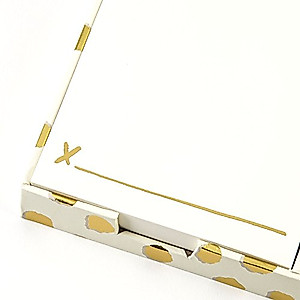 Kate Spade New York Women's Sticky Note Set, Flamingo Dot Gold (176255)