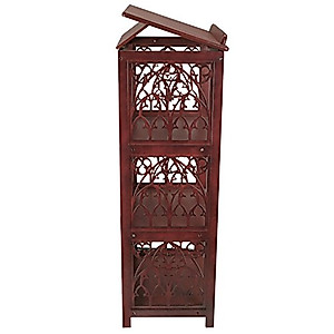 Design Toscano St. Thomas Aquinas Gothic Decor Wooden Bookstand Library Display Stand, 43 Inch, Walnut Finish