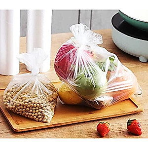 OausTect 12" X 16" Plastic Produce Bag 1 Roll, Clear Food Storage Bags for Fruits Vegetable, 350 Bags/Roll