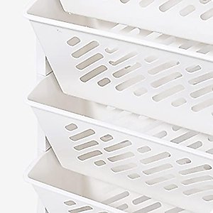 Naroote Movable Bookshelf Storage Organizer Shelf Rotating Stable Structure Compact (6 Layer) (Naroote7heys8t4aq-12)