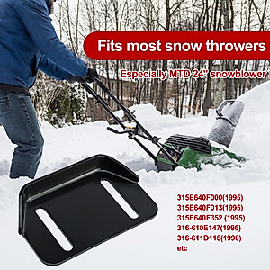 MTD 784-5580,784-5580-0637 Snow Blower Skid Plate Shoes Black Height Adjust Skid Shoe for Snow Throwers, by Cenipar Pack of 2