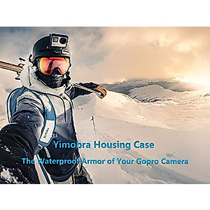 Yimobra Waterproof Housing Case for Gopro Hero 4 and Hero 3+ with Quick Release Mount and Thumbscrew Protective 147FT 45M Underwater Photography Dive Hero Transparent (Presented One More Clip)