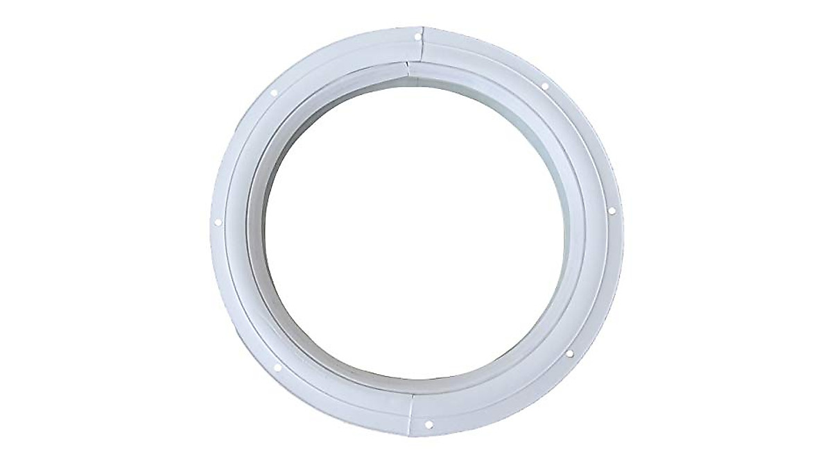Shed Round Window 18" White Tempered Glass for Outdoor Buildings