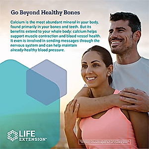 Life Extension Calcium Citrate with Vitamin D - Super Absorbable Bone Health D3 Calcium Supplement for Men & Women - for Bones Density & Muscle Function - Gluten-Free, Non-GMO – 200 Capsules