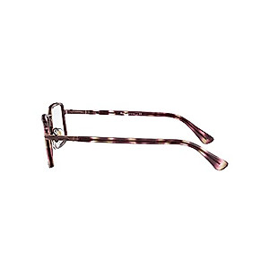 Persol PO2473V Rectangular Prescription Eyewear Frames, Brown/Striped Bordeaux/Demo Lens, 49 mm