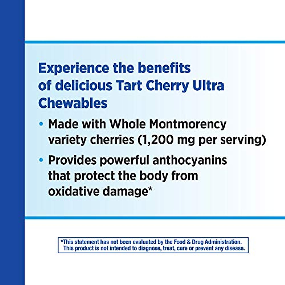 Nature's Way Tart Cherry Ultra Chewable, Anthocyanin Supplement and Antioxidant Support*, 1,200 mg per Serving, 90 Count