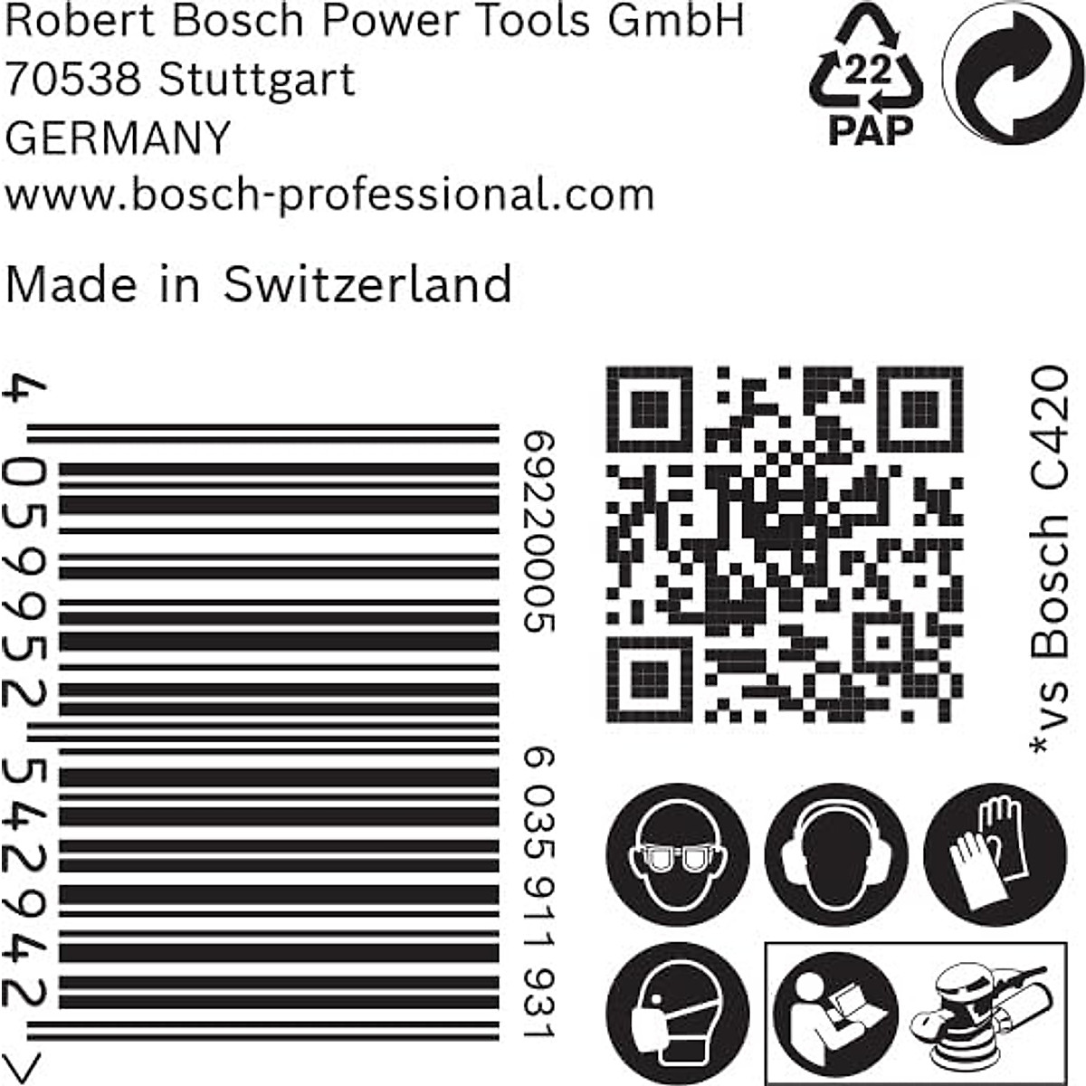 Bosch Professional 50x Expert C470 Sandpaper (Ø 125 mm, Grit 240, Accessories Angle Grinder)