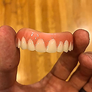 Snap on Teeth You Can Eat with - Adjustable Snap-On Dentures, Cover The Imperfect Teeth, Denture Teeth Temporary Fake Teeth for Snap on Instant & Confidence Smile (Top, Female)