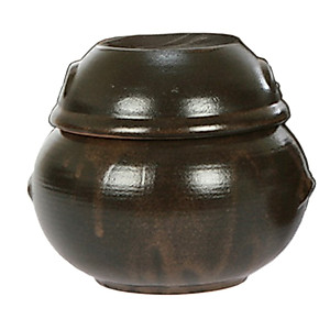 29.75ounce(5.82inches,880cc) Korean Traditional Table Earthenware Compact Size Pottery Pot Jar Hangari with Lid