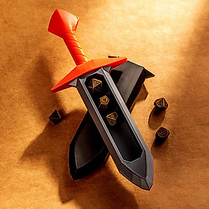 Custom Designed Dice Dagger Dice Sword Holder for Dice Storage Personalized Role Playing Dice Keeper | DND RPG D&D Dungeons and Dragons GiftQ