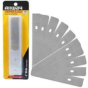 ALLWAY WSB10 Replacement Scraper Blades with Dispenser, 4", 10 Pack