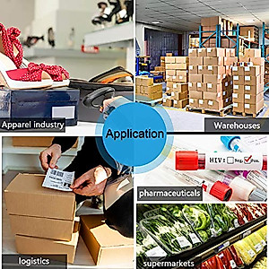 GREENCYCLE 6 Rolls Replacement DK1241 DK-1241 Die-Cut Standard Shipping Labels 4" x 6" (152mm x 101mm) W/Cartridge Compatible for Brother QL-1050 QL-1050N QL-1060N QL-1100 QL-1110NWB, 200 Labels/Roll