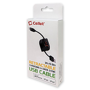 Retractable Lightning iPhone Cable, Charging Cord Compatible with Apple iPhone 14 Pro Max Plus Mini 13 12 11 Xs Xr X SE 8 7 6 5 iPad Pro Air Mini 6 iPod Touch, Nano (MFI Certified) (Lighting Black)