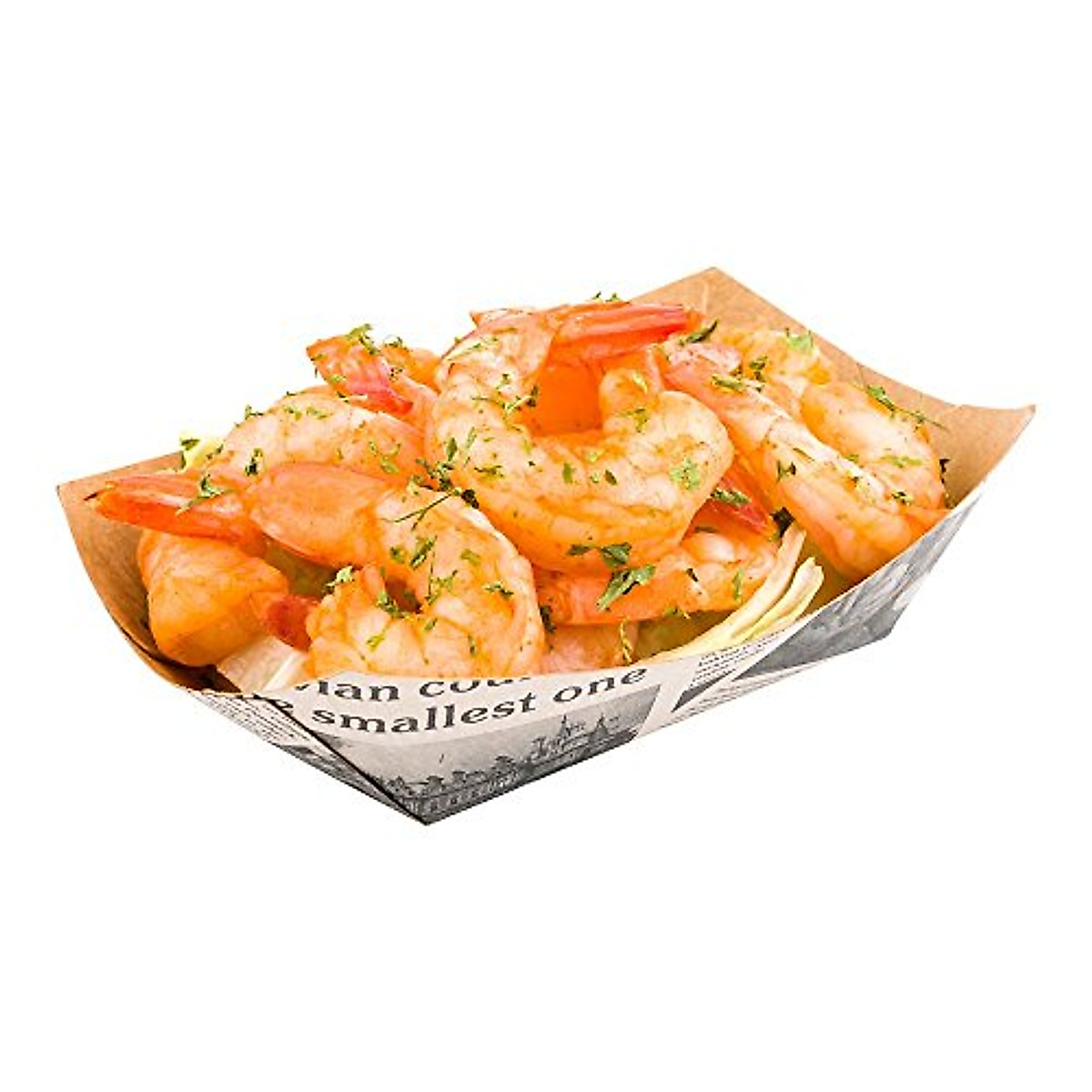 Restaurantware Newsprint Paper Bio Boat - 3 1/4" x 2" x 1 1/2" - 50 count box