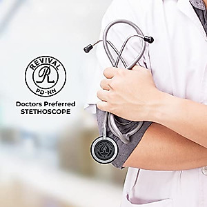 Revival Pediatric Neonatal Stainless-Steel Dual Head Stethoscope for Infant Care, Pediatricians, Neonatologist, Nurses and Medical Students with tunable Diaphragm, Latex Free tubing (Blue)