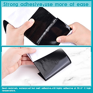 Nurkul 4 Inch x 18 Feet Black Hook and Loop Tape with Adhesive, Nylon Heavy Duty Hook and Loop Tape Strips, Non Slip Rug Grippers, Wall Adhesive Strips, Keep Couch Cushions from Sliding - Black