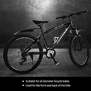 Haosie Bike Front/Rear Fenders Kit, Quick Release Bike Mud Guard, Fat Tire Bike Fenders for MTB Mountain Road Bike Outdoor Cycling