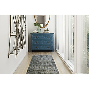 Loloi Javari Steel/Lagoon 6'-7" x 9'-4" Area Rug