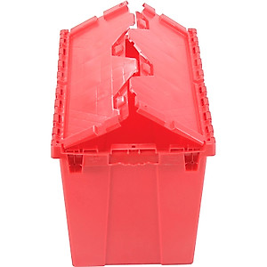 Global Industrial Distribution Container With Hinged Lid 21-7/8x15-1/4x17-1/4 Red