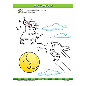School Zone - Dot-to-Dots Numbers Workbook - 32 Pages, Ages 3 to 5, Preschool to Kindergarten, Connect the Dots, Numerical Order, Coloring, and More (School Zone Activity Zone® Workbook Series)