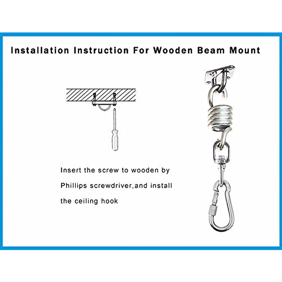 A AIFAMY 700 LB Hammock Hanging Kit Heavy Duty Ceiling Carabiner Hooks with Steel Wall Anchors for Swing, Chair, Yoga Exercise