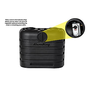 Flame King Dual 30LB LP Propane Tank Light Plastic Heavy Duty Cover for RV, Travel Trailer, Camper And Recreational Vehicle - Black
