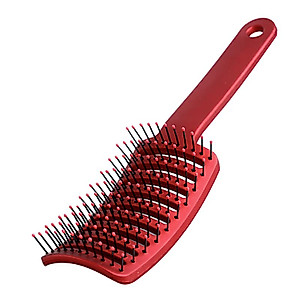 arc ventilation brush for fast drying, curved ventilation hole declination dryer hair brush, anti-static fast drying modeling tool, suitable for wet/dry hair