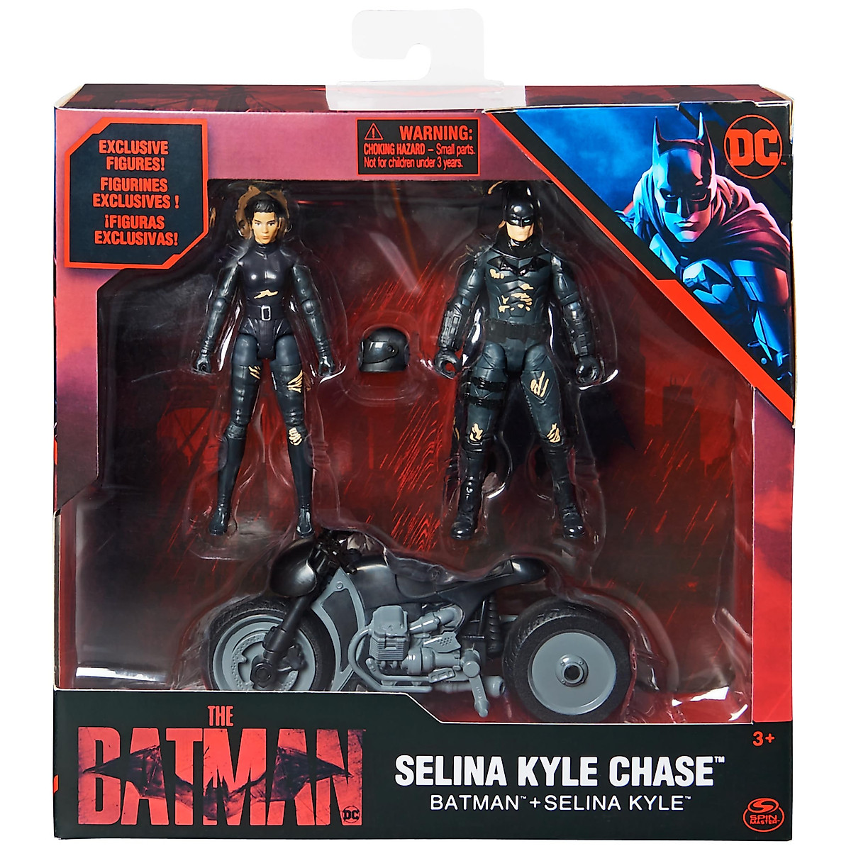 The Batman 2022 Movie Series Selina Kyle Chase Set with Batman and Motorcycle