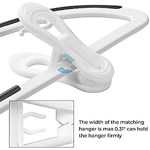 Houchu Pants Clip 10 Pcs Drying Rack Plastic Multi-Purpose Dryer Finger Clips(White)