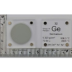 Germanium (Ge) 24.26mm Metal Disc with Acrylic Case for Collection or Experiments