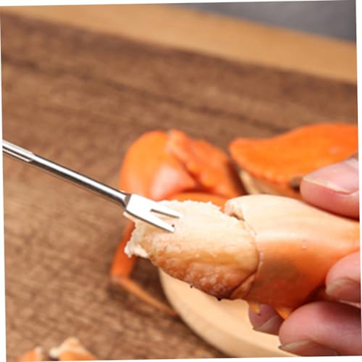 CIYODO 20pcs Seafood Needle Crab Forks Lobster Picks Seafood Forks Nut Forks Seafood Picker Multi-functional Lobster Forks Crab Picking Tools Metal Lobster Forks Silver Stainless Steel