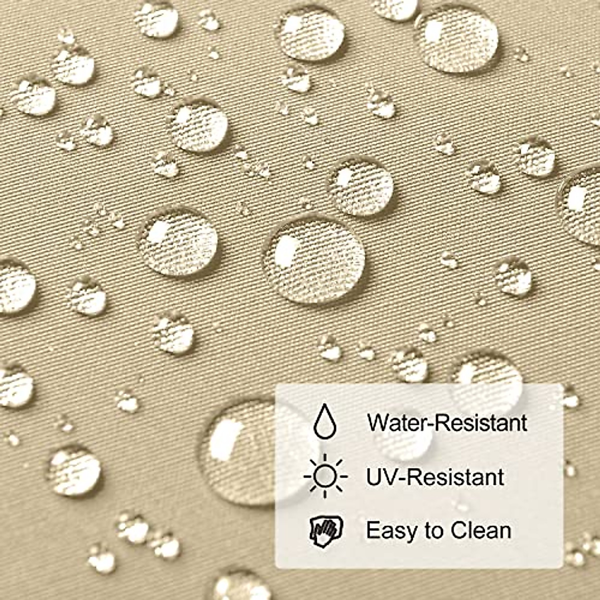 downluxe Outdoor Chair Cushions, Waterproof Tufted Overstuffed U-Shaped Memory Foam Bench Cushion for Swing Loveseat Patio Funiture, 44" x 19" x 5", Khaki, 1 Pack