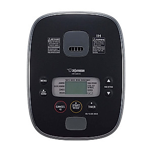 Zojirushi NW-QAC10 Induction Rice Cooker and Warmer, 5.5 Cup Capacity, Black, 9.25 x 12.25 x 7.88