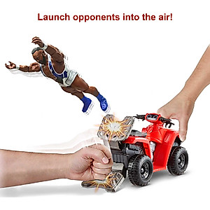 Mattel WWE Wrekkin' Slam & Spin ATV Vehicle & Action Figure Playset with Toy 4-Wheeler & Big E 6-inch Collectible, Launching Action & Breakaway Parts