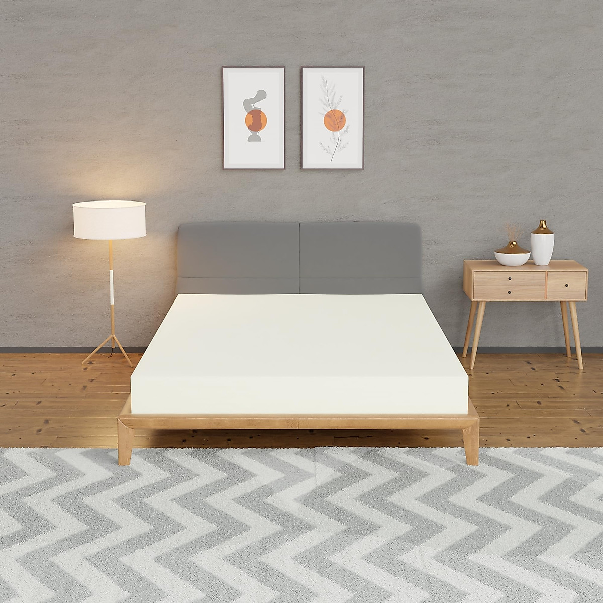 Greaton, 5” High Density Foam Only, Versatile Application Like Mattress, Cushions, RV, Sofa, Chair, Campaign, Full, White