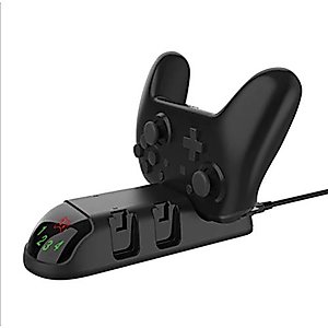 Controller Charger, USB Charging Station Dock, Compatible for 4 Switch Joy-Con Controllers Compatible for Switch PRO